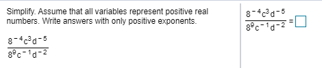 Solved Simplify. Assume that all variables represent | Chegg.com