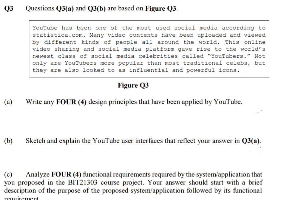 Solved Q3 Questions Q3(a) and Q3(b) are based on Figure Q3. | Chegg.com