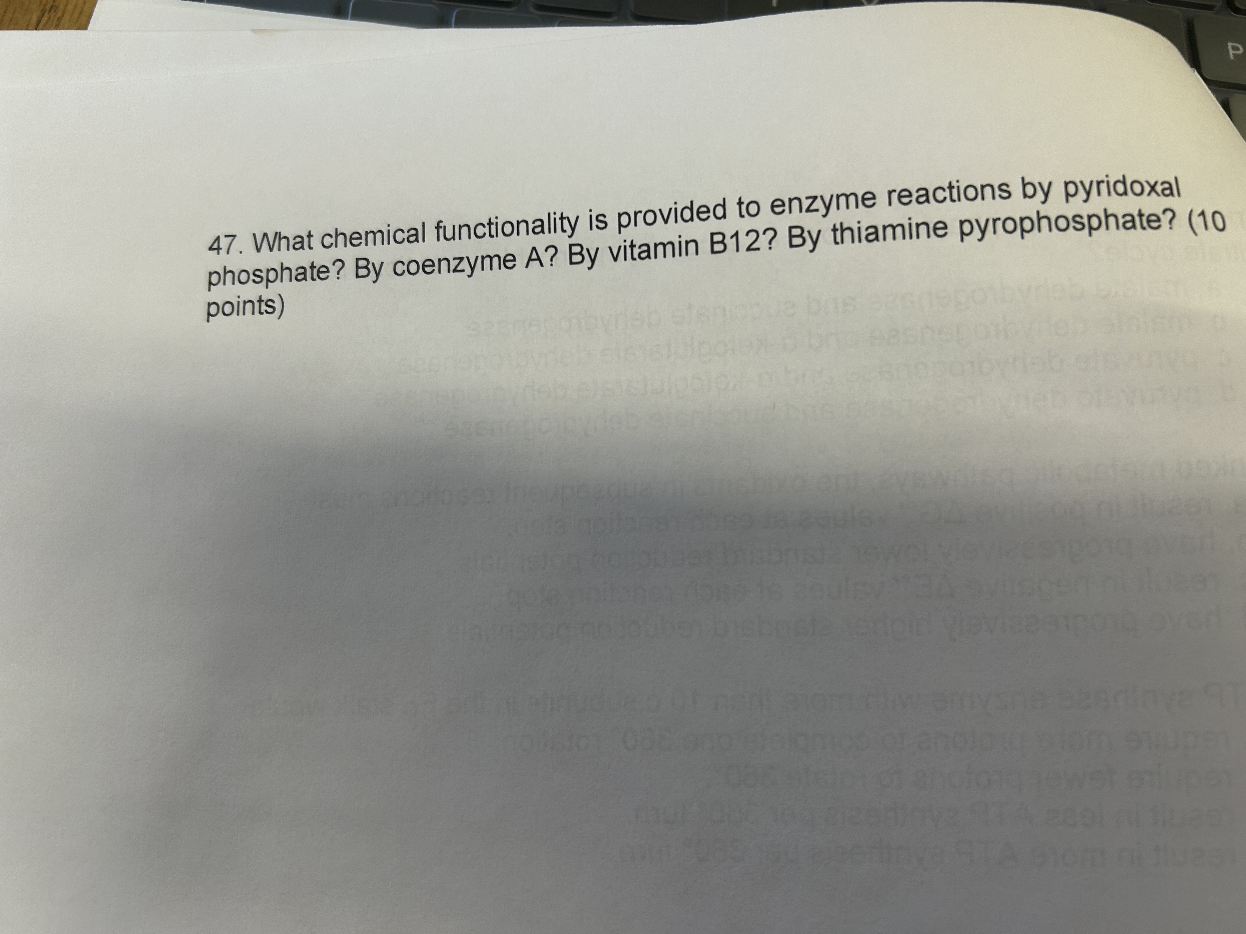 Solved 47. ﻿What chemical functionality is provided to | Chegg.com
