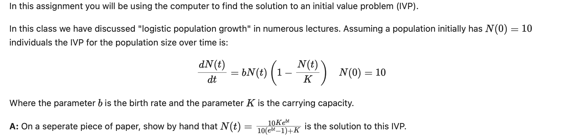 Solved On a seperate piece of paper, show by hand that this | Chegg.com