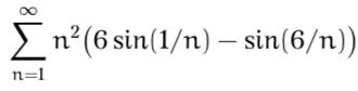 Solved ∑n=1∞n2(6sin(1n)-sin(6n)) ﻿Determine whether this | Chegg.com
