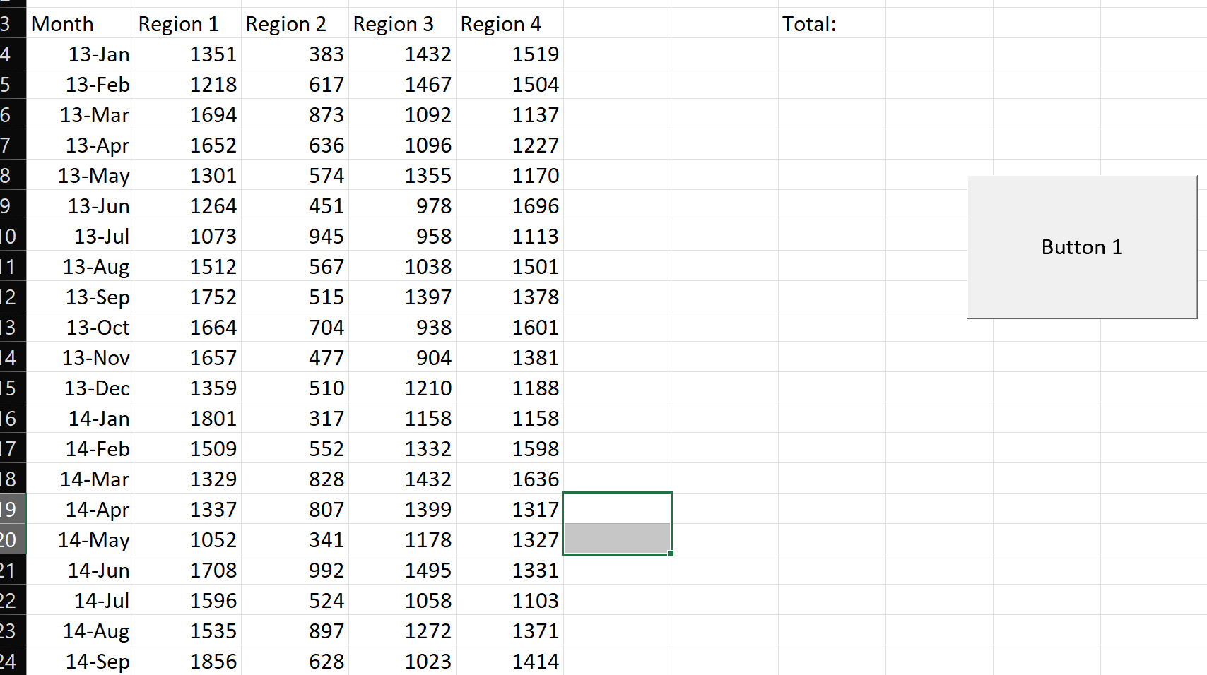 Solved = 5. Using R1C1 notation place a formulas under the | Chegg.com