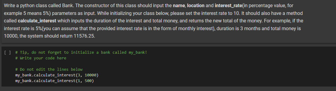 Solved Write a python class called Bank. The constructor of | Chegg.com
