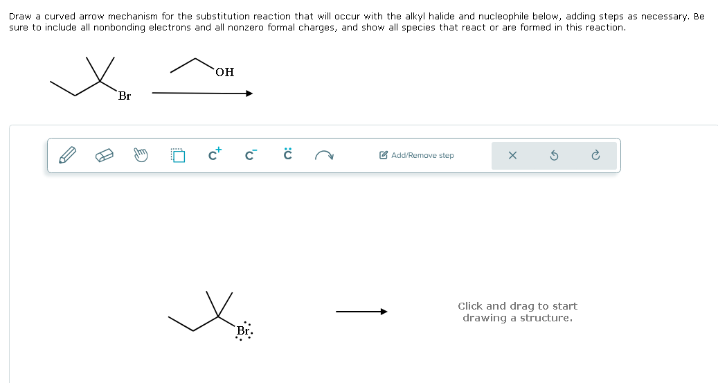 Solved Draw a curved arrow mechanism for the substitution | Chegg.com