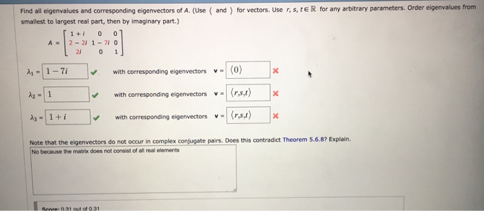 Solved Find all eigenvalues and corresponding eigenvectors | Chegg.com