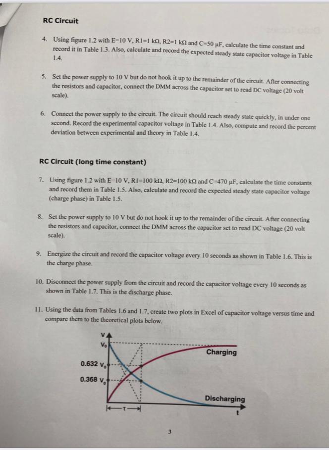 Solved RL and RC Circuits Time Constant Objective The DC | Chegg.com