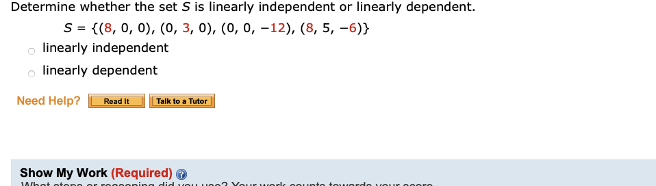 Solved Determine whether the set of vectors in P2 is | Chegg.com