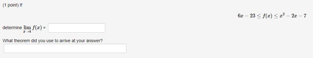 Solved (1 point) If 6c - 23 | Chegg.com