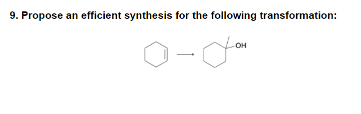 Solved 9. Propose an efficient synthesis for the following | Chegg.com