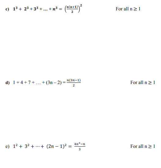 Solved Exercise 1: Using the induction, verify that each | Chegg.com