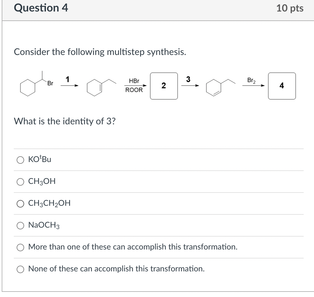 Solved Question 410 ﻿ptsConsider the following multistep | Chegg.com