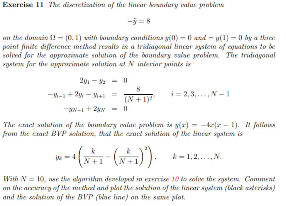 Solved Exercise 11 The Discretization Of The Linear Boundary