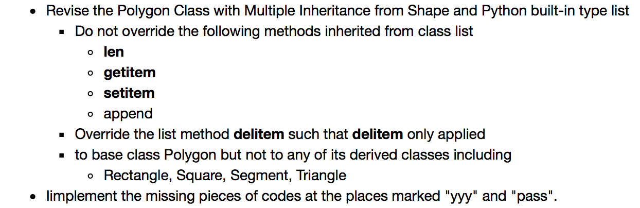 Revise The Polygon Class With Multiple Inheritance 