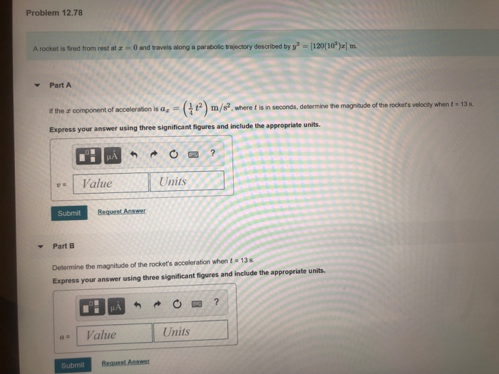 Solved Problem 12.78 A rocket is fired from rest at r 0 and | Chegg.com