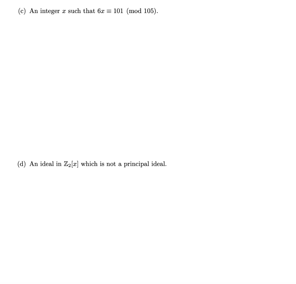 Solved 5. For each of the following, give an example or a | Chegg.com