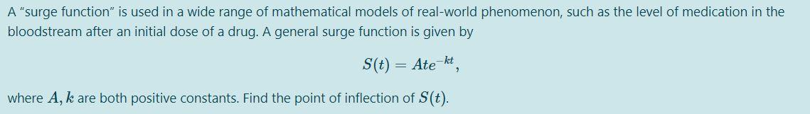 Solved A "surge function" is used in a wide range of | Chegg.com