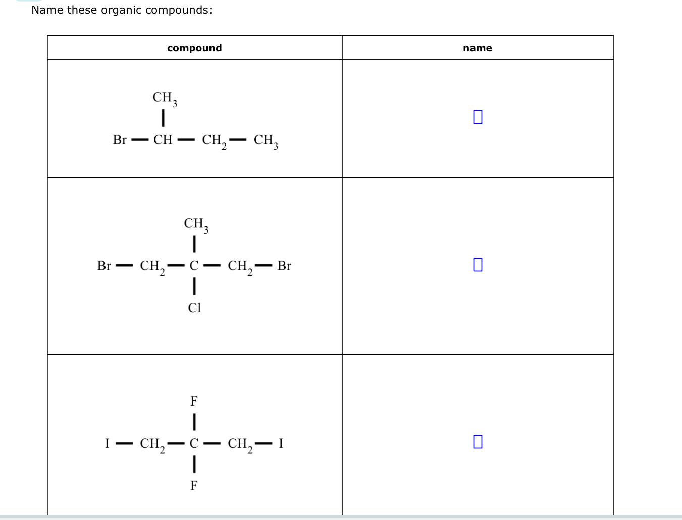 Solved Name these organic compounds: | Chegg.com