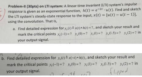 Solved Problem-11 (30pts) on LTI system: A linear time | Chegg.com