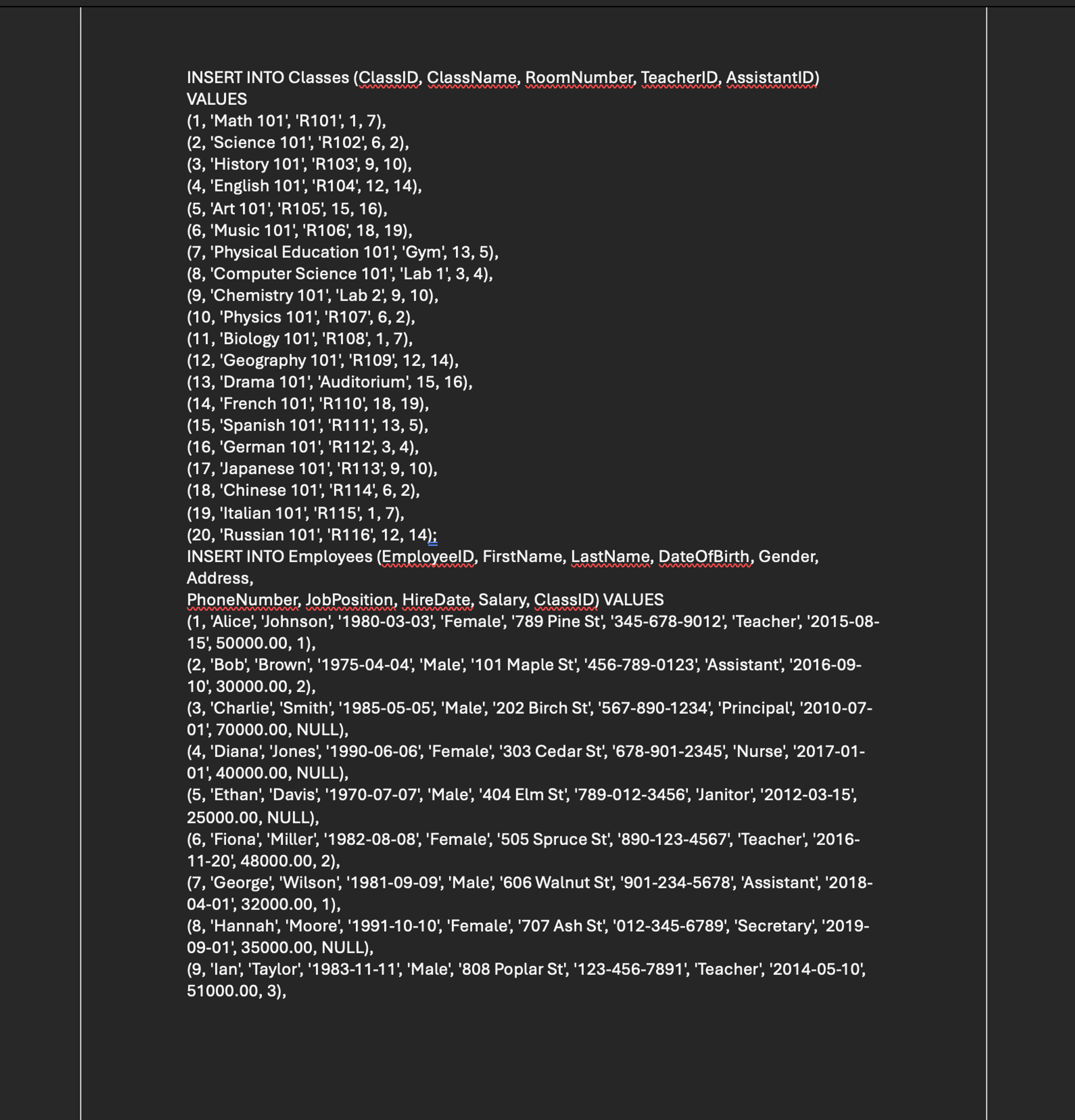 Solved How can I fix my SQL Query code so I don't get these | Chegg.com
