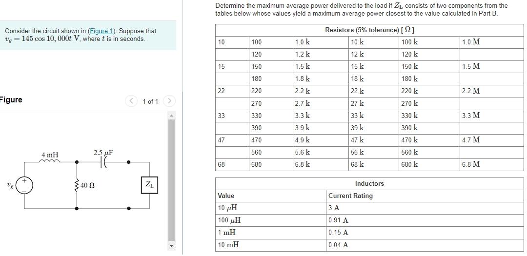 Solved Determine the maximum average power delivered to the | Chegg.com