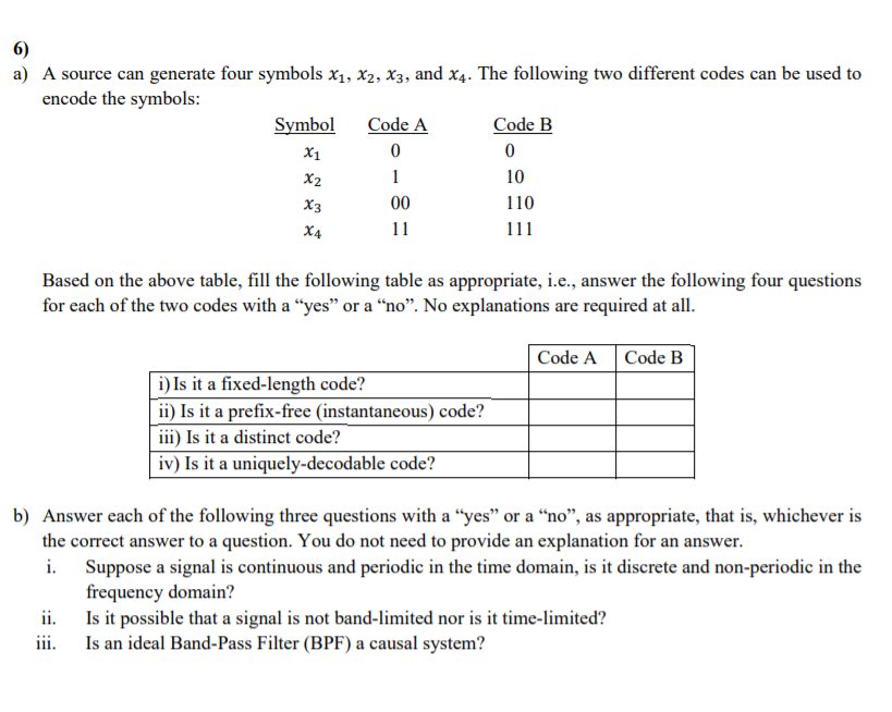 Solved a) A source can generate four symbols 𝑥ଵ, 𝑥ଶ, 𝑥ଷ, | Chegg.com