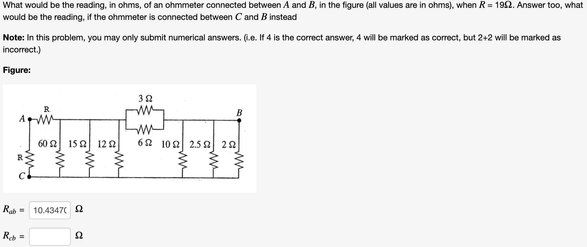 Solved What would be the reading, in ohms, of an ohmmeter | Chegg.com