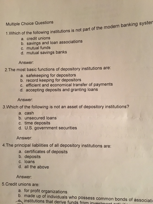 Solved Multiple Choice Questions ich of the following | Chegg.com