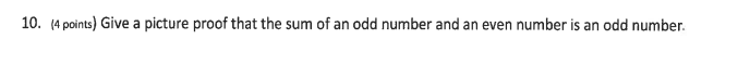 Solved 10. (4 points) Give a picture proof that the sum of | Chegg.com