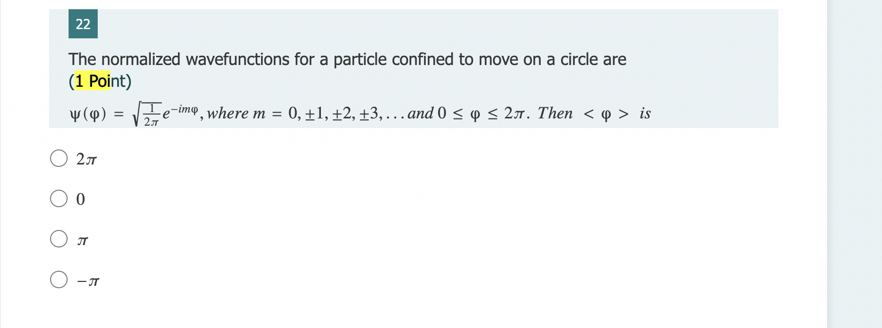Solved 22 The normalized wavefunctions for a particle | Chegg.com