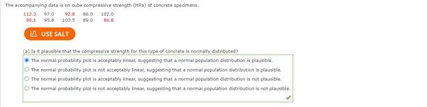 Solved The accompanying data is on cube compressive strength | Chegg.com