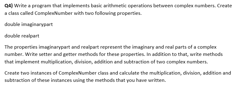 Solved Q4) Write a program that implements basic arithmetic | Chegg.com