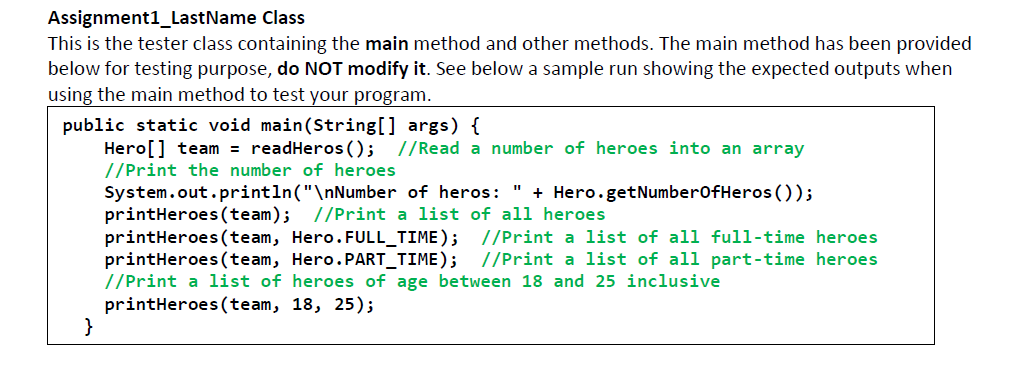 Solved Assignment 1 - The Heros Requirements This assignment | Chegg.com