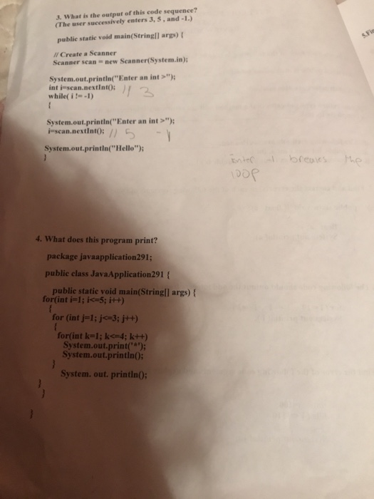 Solved 3. What is the output of this code sequence? (The | Chegg.com