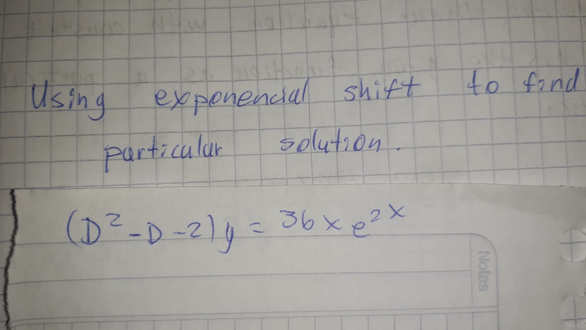 Solved to find Using exponencial shift I particular | Chegg.com