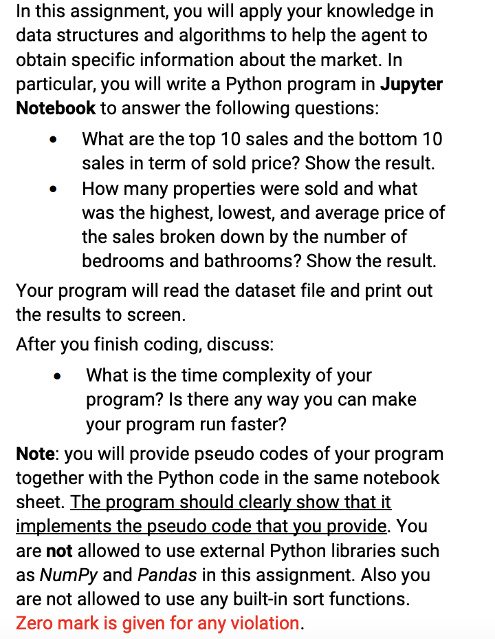 In this assignment, you will apply your knowledge in | Chegg.com