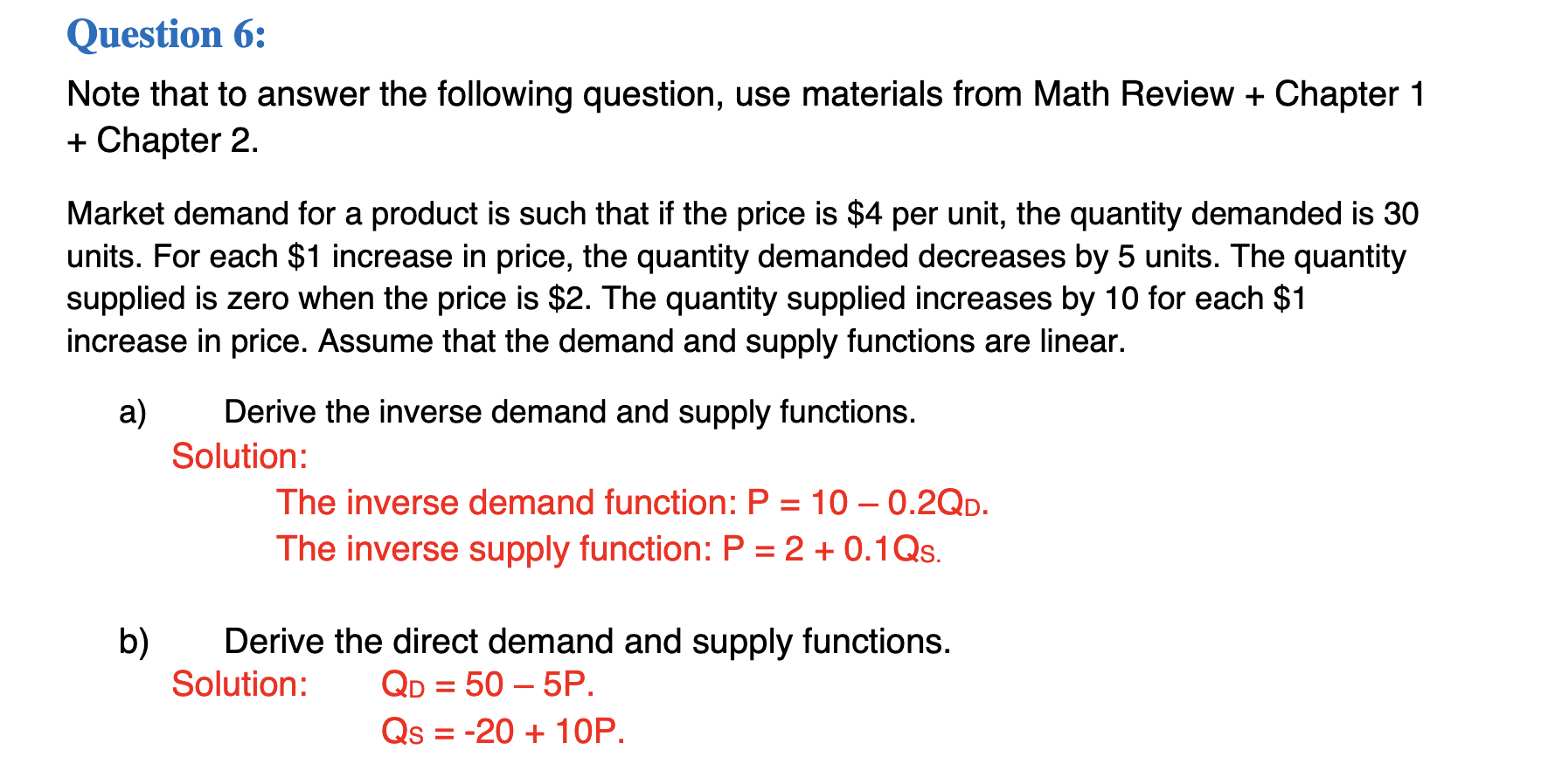 Solved Question 6: Note that to answer the following | Chegg.com