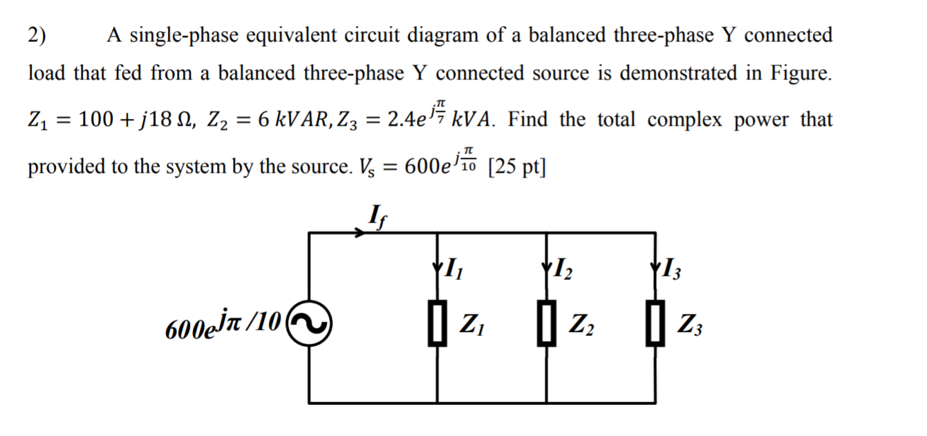 Solved 2) A single-phase equivalent circuit diagram of a | Chegg.com