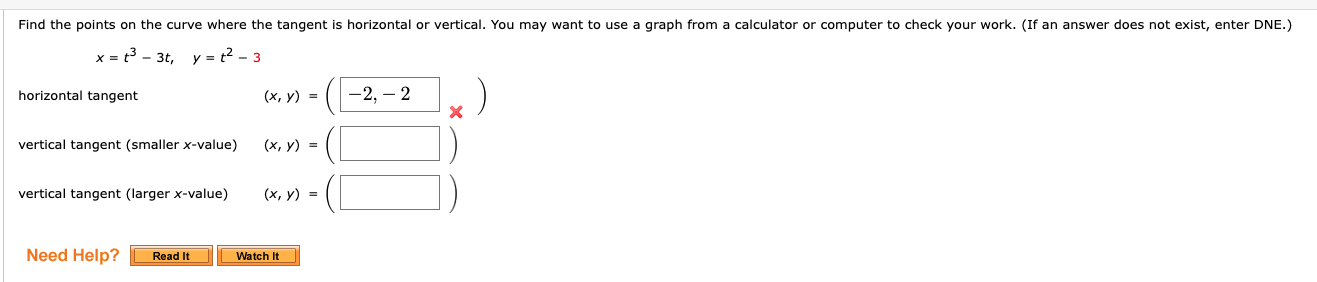 Solved x=t3−3t,y=t2−3 horizontal tangent vertical tangent | Chegg.com Solved x=t3−3t,y=t2−3 horizontal tangent vertical tangent | Chegg.com