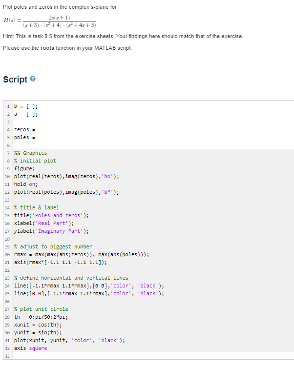 Plot poles and zeros in the complex s-plane for H(X) | Chegg.com