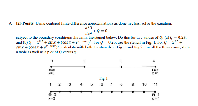 Solved A. [25 Points] Using centered finite difference | Chegg.com
