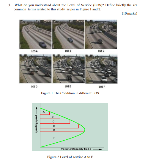 Solved 3. What do you understand about the Level of Service | Chegg.com