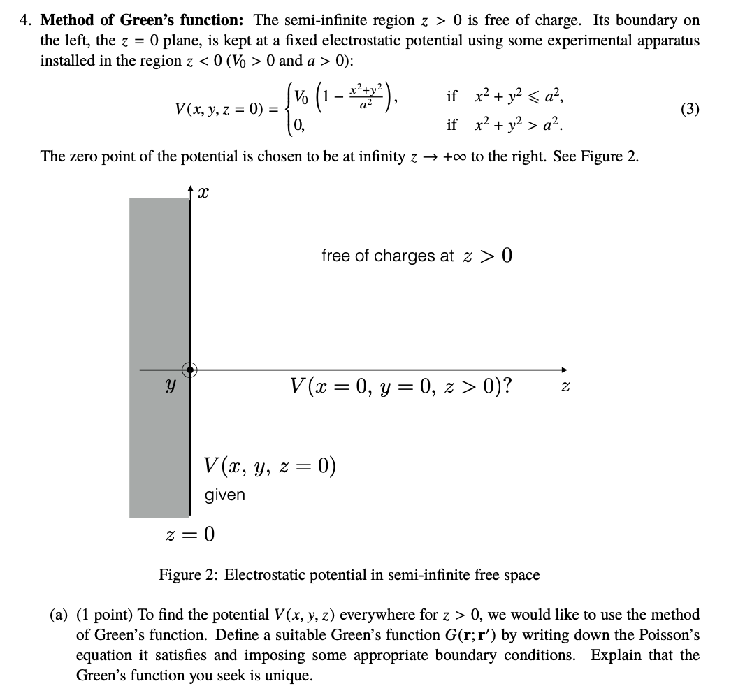 4. Method of Green's function: The semi-infinite | Chegg.com