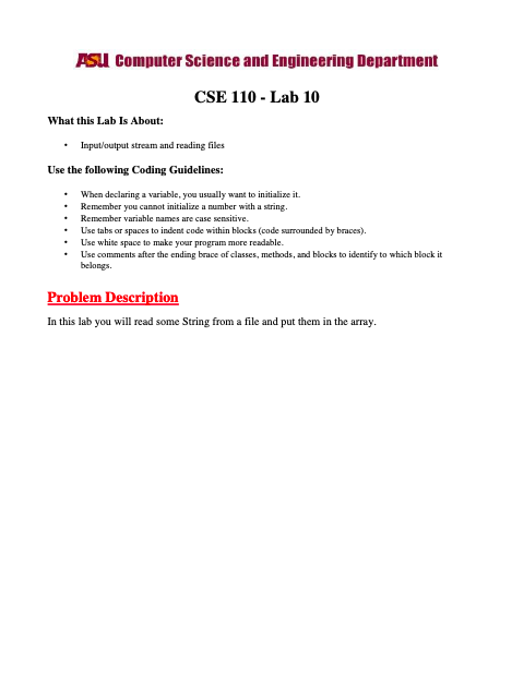 Solved ASU Computer Science and Engineering Department CSE | Chegg.com