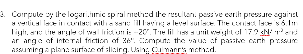 Solved Compute by the logarithmic spiral method the | Chegg.com