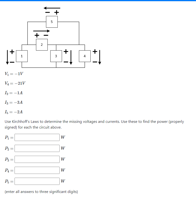 Solved + 5 N + + 1 3 V = -1V V4= -21V 12 = -1A 13 = -3A Is = | Chegg.com