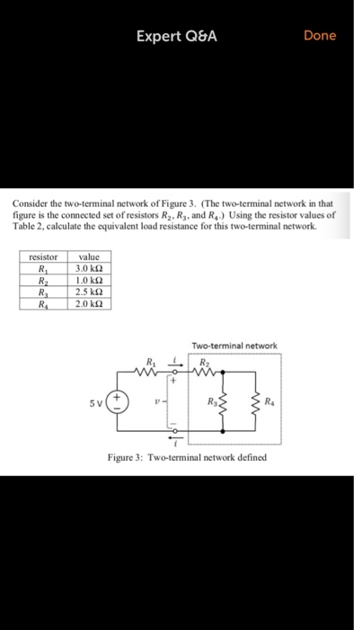 Solved Expert Q&A Done Consider the two-terminal network of | Chegg.com