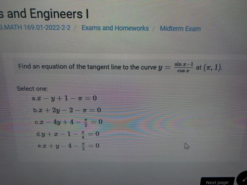 Solved Find an equation of the tangent line to the curve y = | Chegg.com