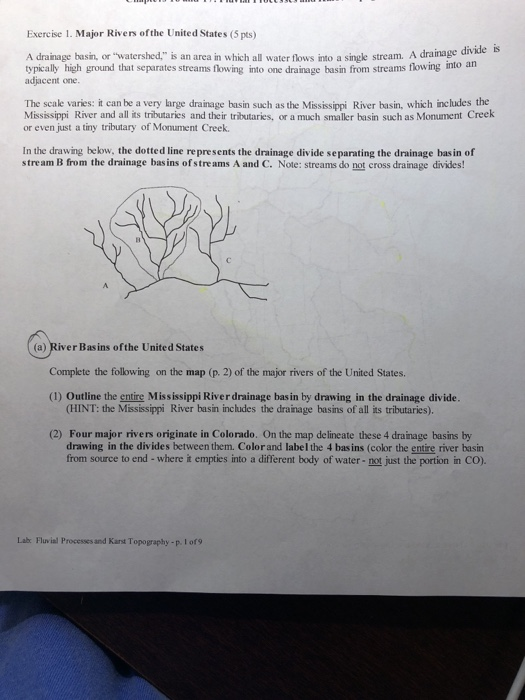 Solved Exercise 1. Major Rivers ofthe United States (5 pts) | Chegg.com