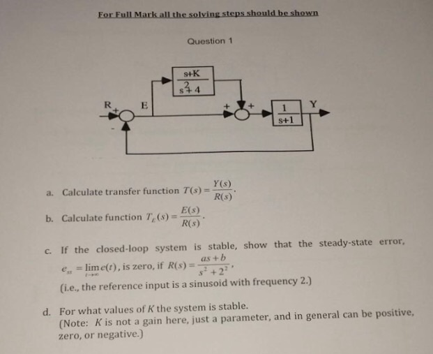 Solved For Full Mark all the solving steps should be shown | Chegg.com