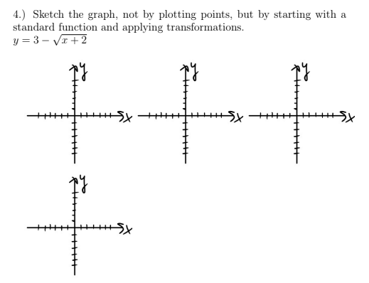 Solved 4.) Sketch the graph, not by plotting points, but by | Chegg.com